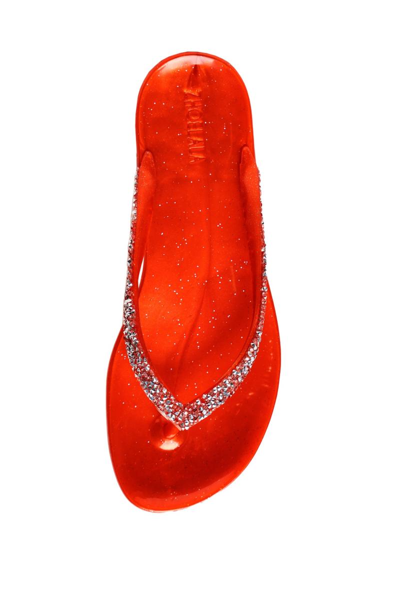Tongs Chic Halo Rouge Pailleté| Shoela